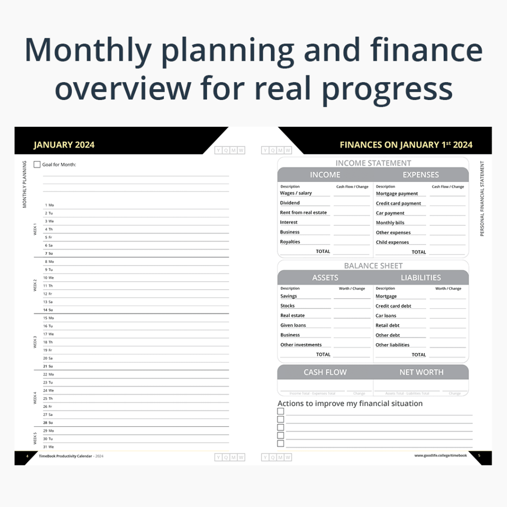 Best Productivity Planner 2024 – TimeBook – Good Life College