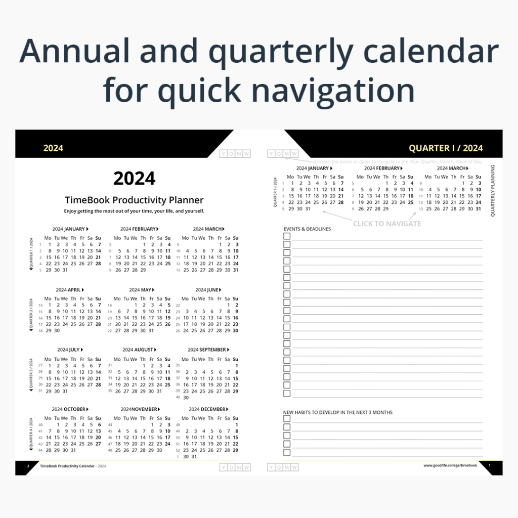 Best Productivity Planner 2024 – TimeBook – Good Life College